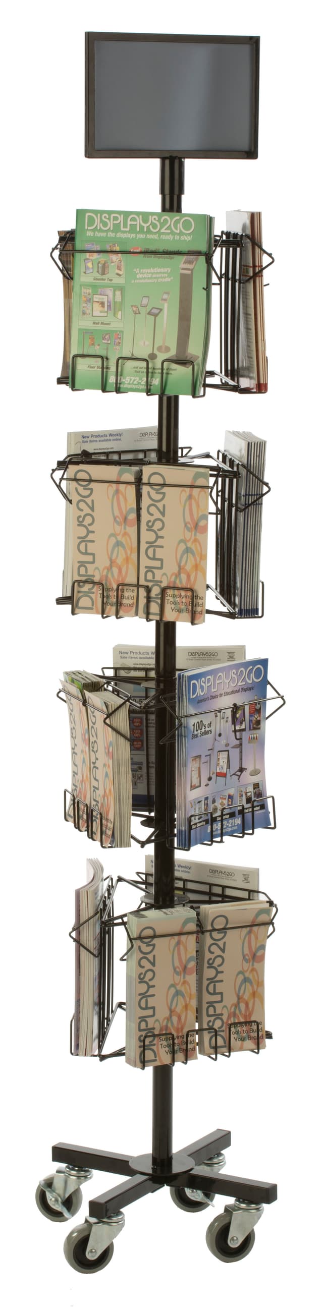 Freestanding Literature Carousel | Individually Rotating Tiers ...