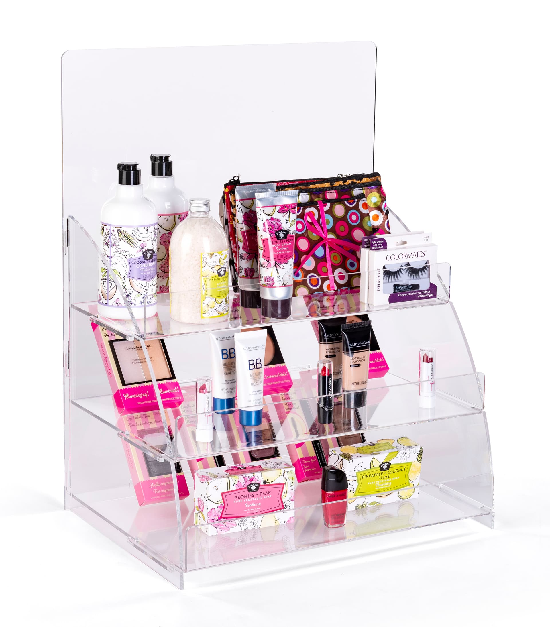 3 Tiered Clear Countertop Merchandising Stand | Made of Acrylic ...