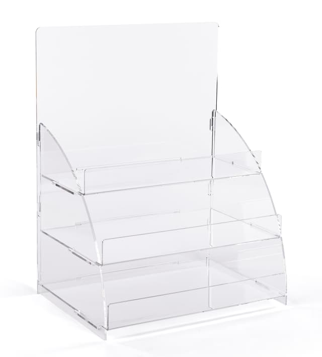 3 Tiered Clear Countertop Merchandising Stand | Made of Acrylic ...
