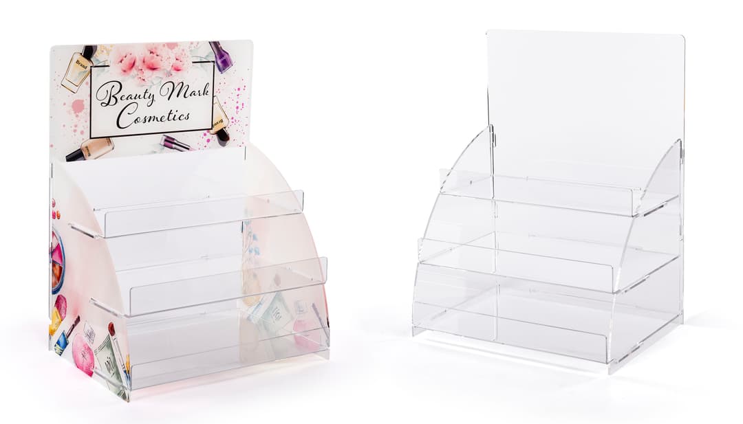 3 Tiered Clear Countertop Merchandising Stand | Made of Acrylic ...