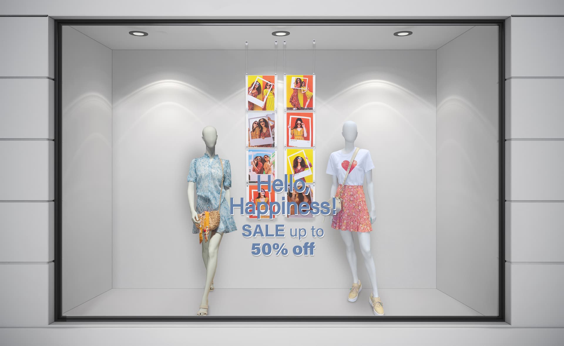 Suspended Sign Kit | (4) Part Acrylic Frame, Sign Hanging System ...