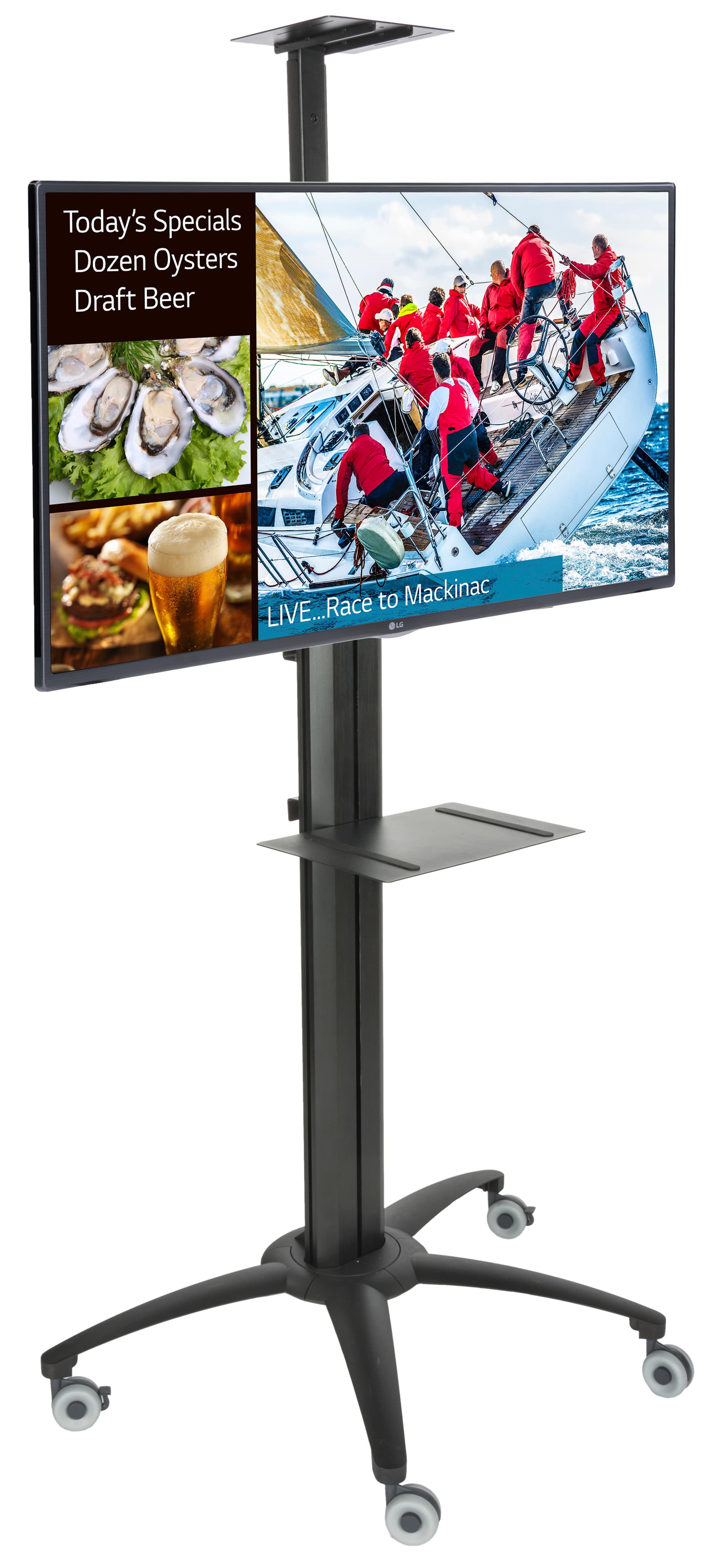 Mobile Digital Signage Stand | In-Post Power Distribution | Displays2Go