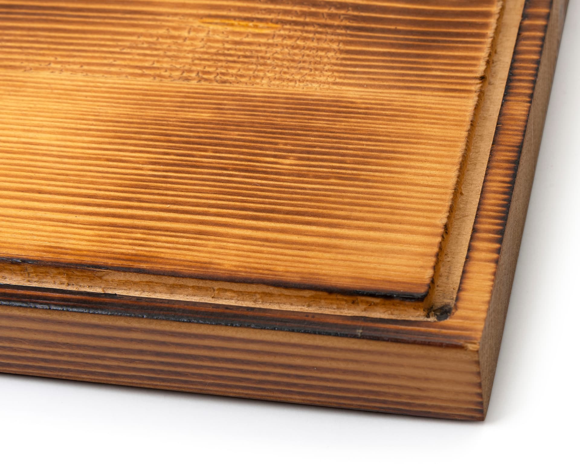 Tall Wood and Glass Countertop Display Case | Black Copper Frame ...