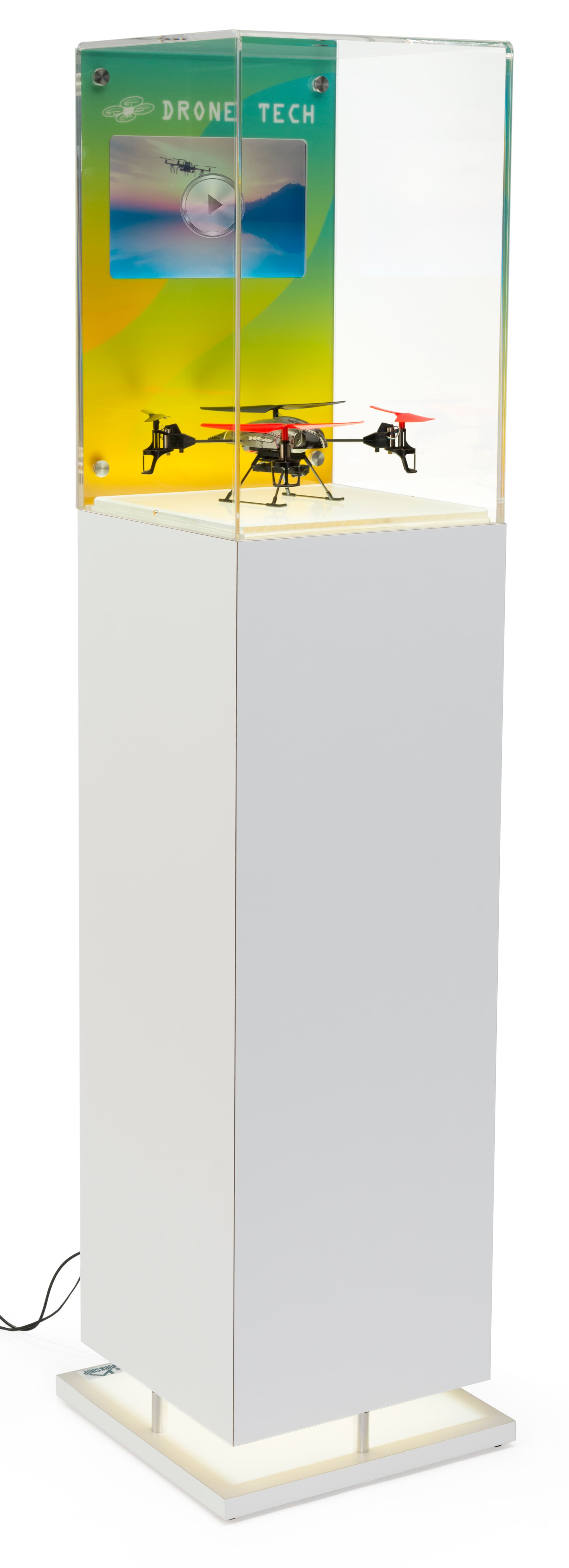 Pedestal Digital Multimedia Display Case | Personalized Artwork ...