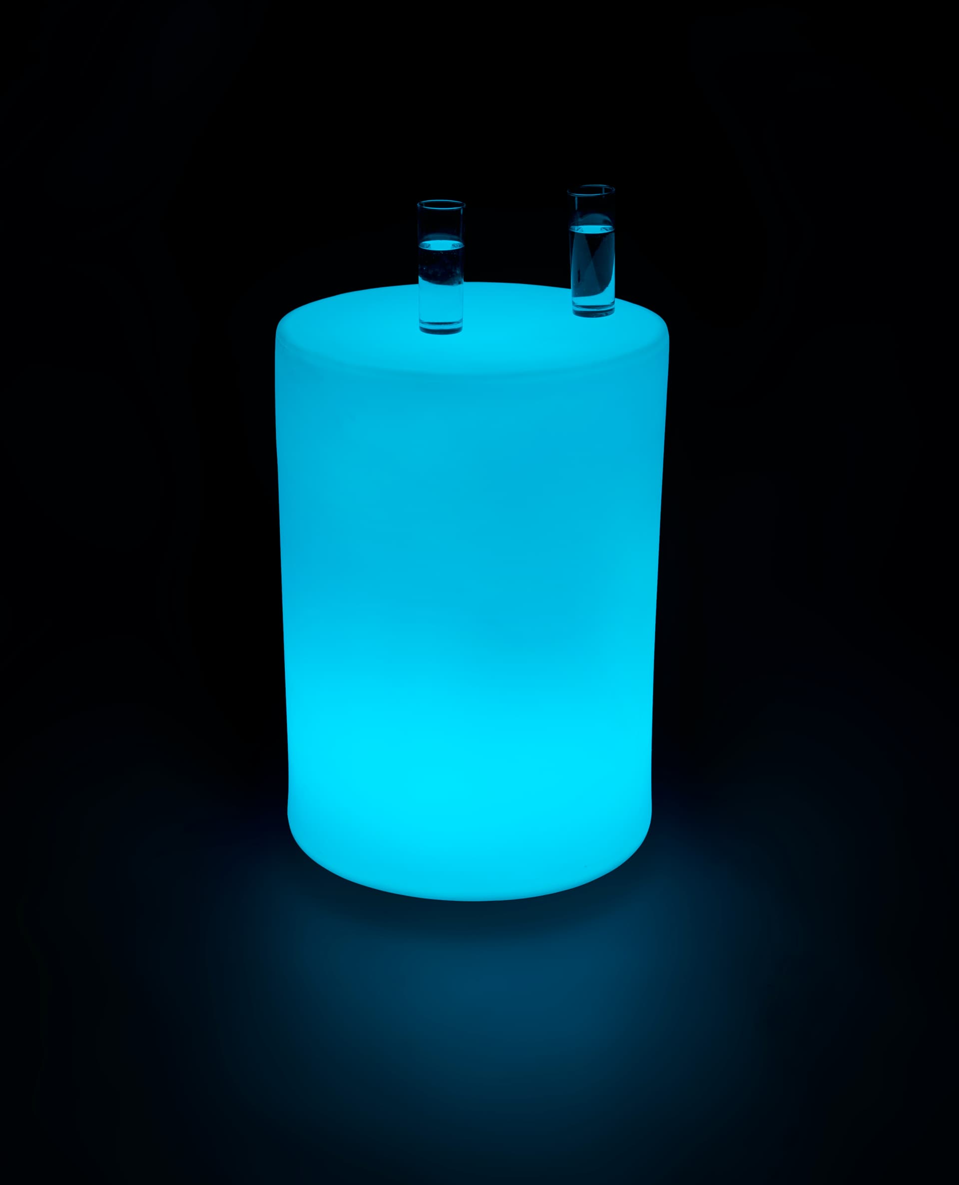 Round Light Up Glow Top LED Table | 28.75” Tall Circular Top | Displays2Go