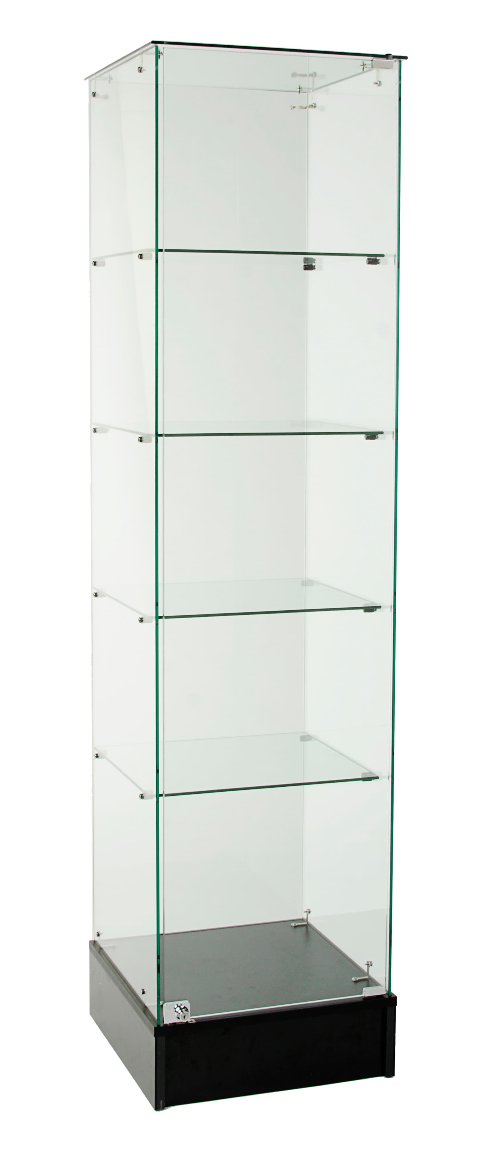 Retail Tower Display Case | Frameless Showcase with Tempered Glass ...