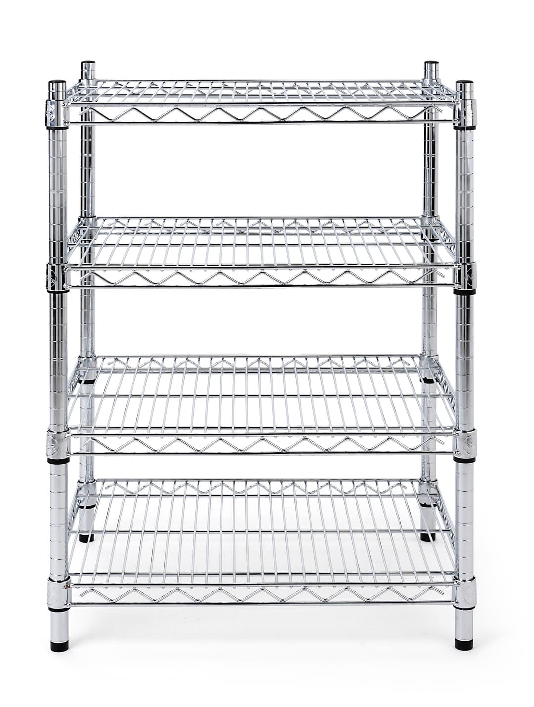 Metal Wire Shelving Unit | 4 Industrial Grade Tiers | Displays2Go