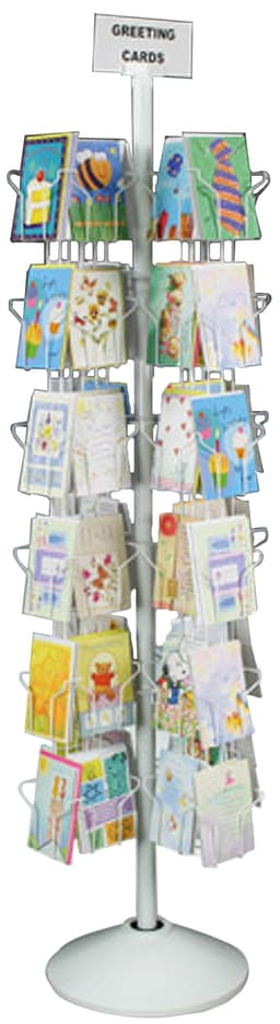 Greeting Card Display, 72 Pocket Revolving Wire Display, Card Holder ...