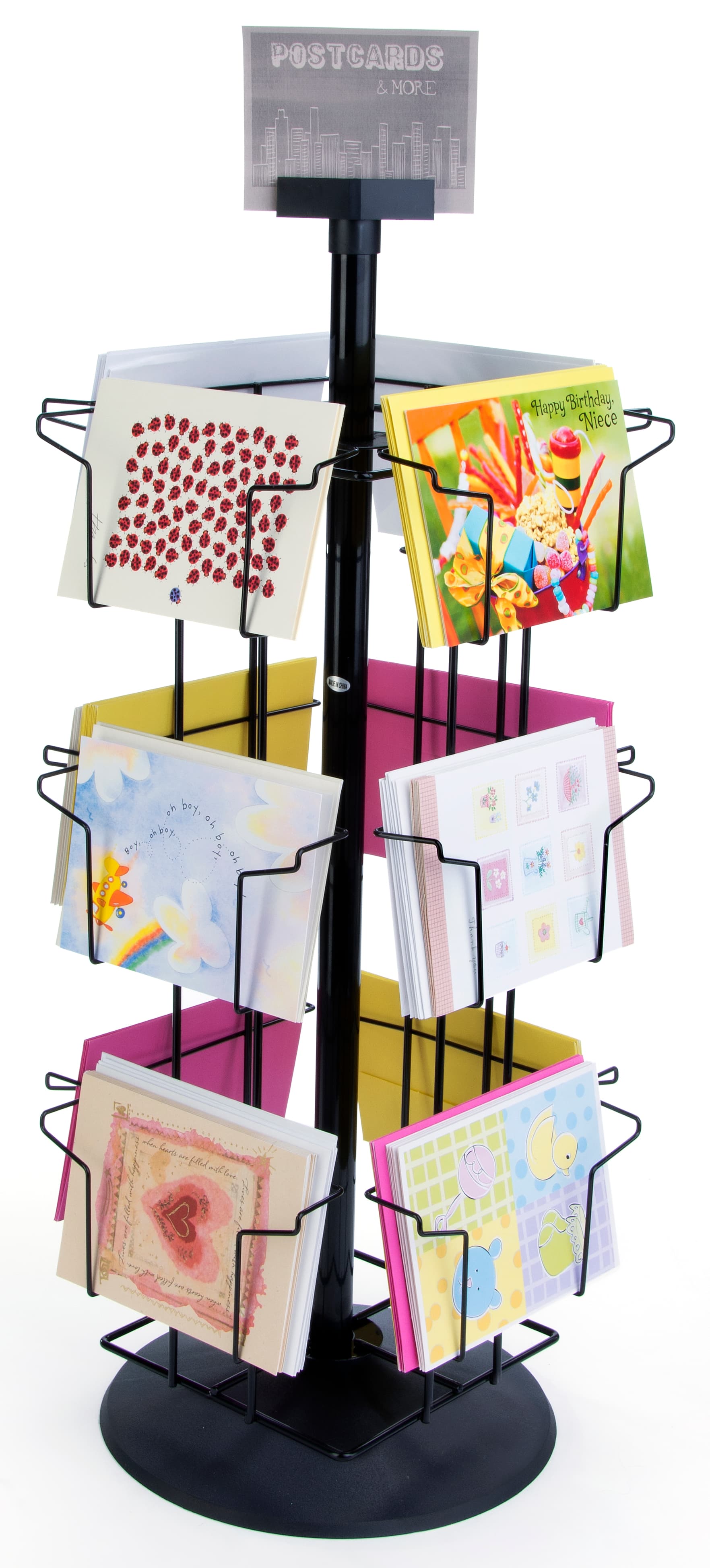 Postcard Carousel | 12 Horizontal Pockets | Displays2Go