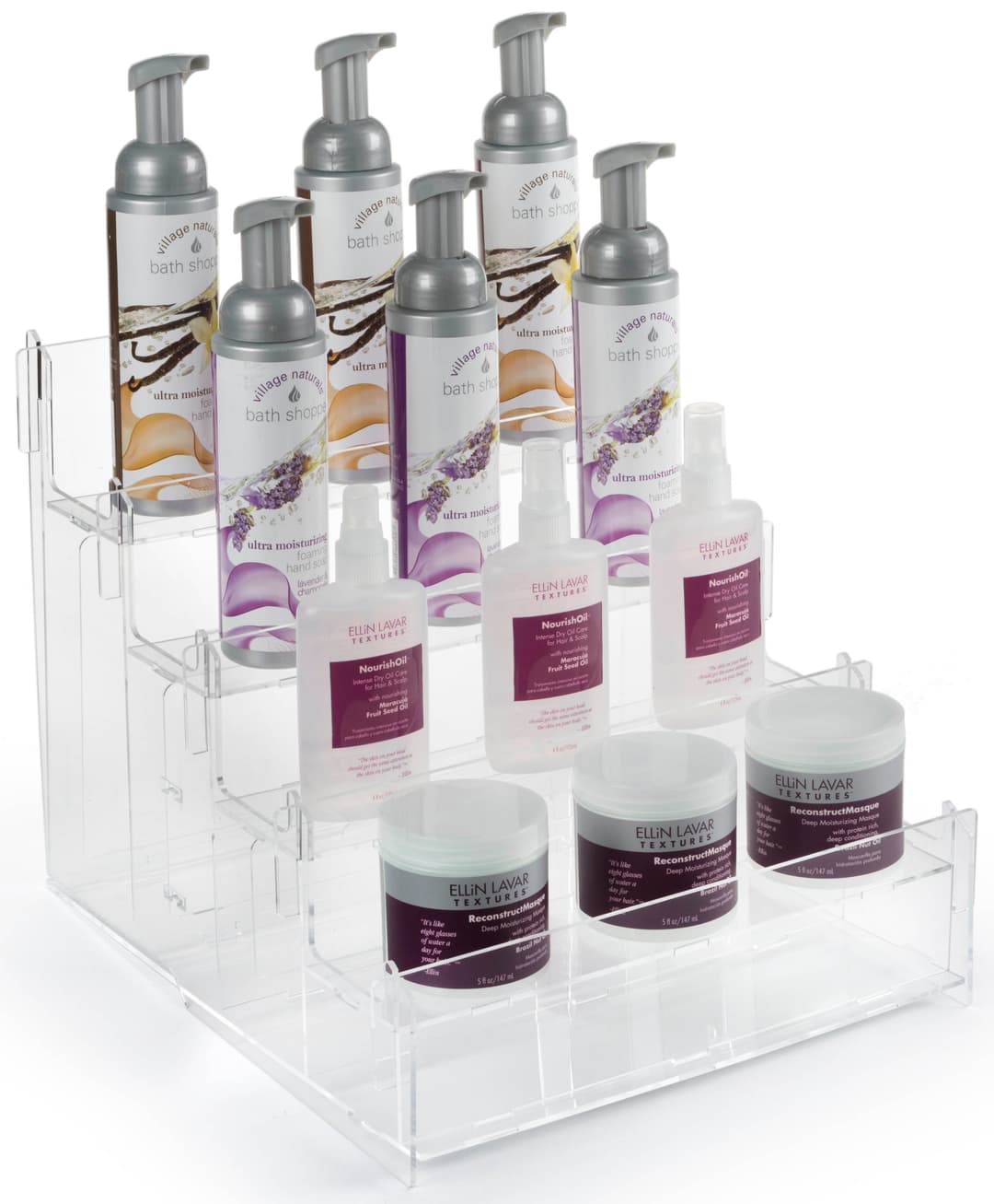Acrylic Step Display | 4 Tiered Design | Displays2Go