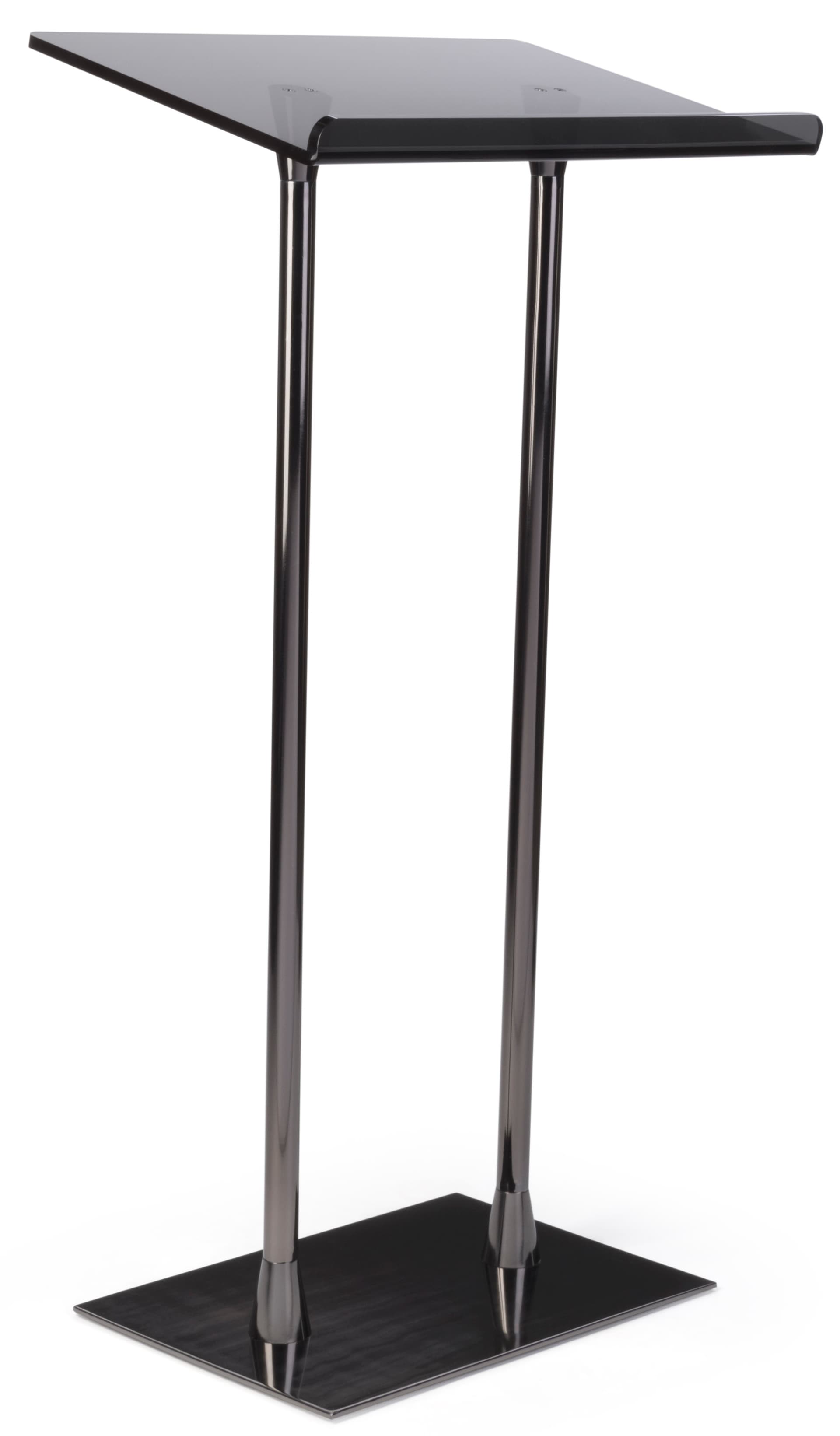 Simple Podium | Jet Black Steel Poles | Displays2Go