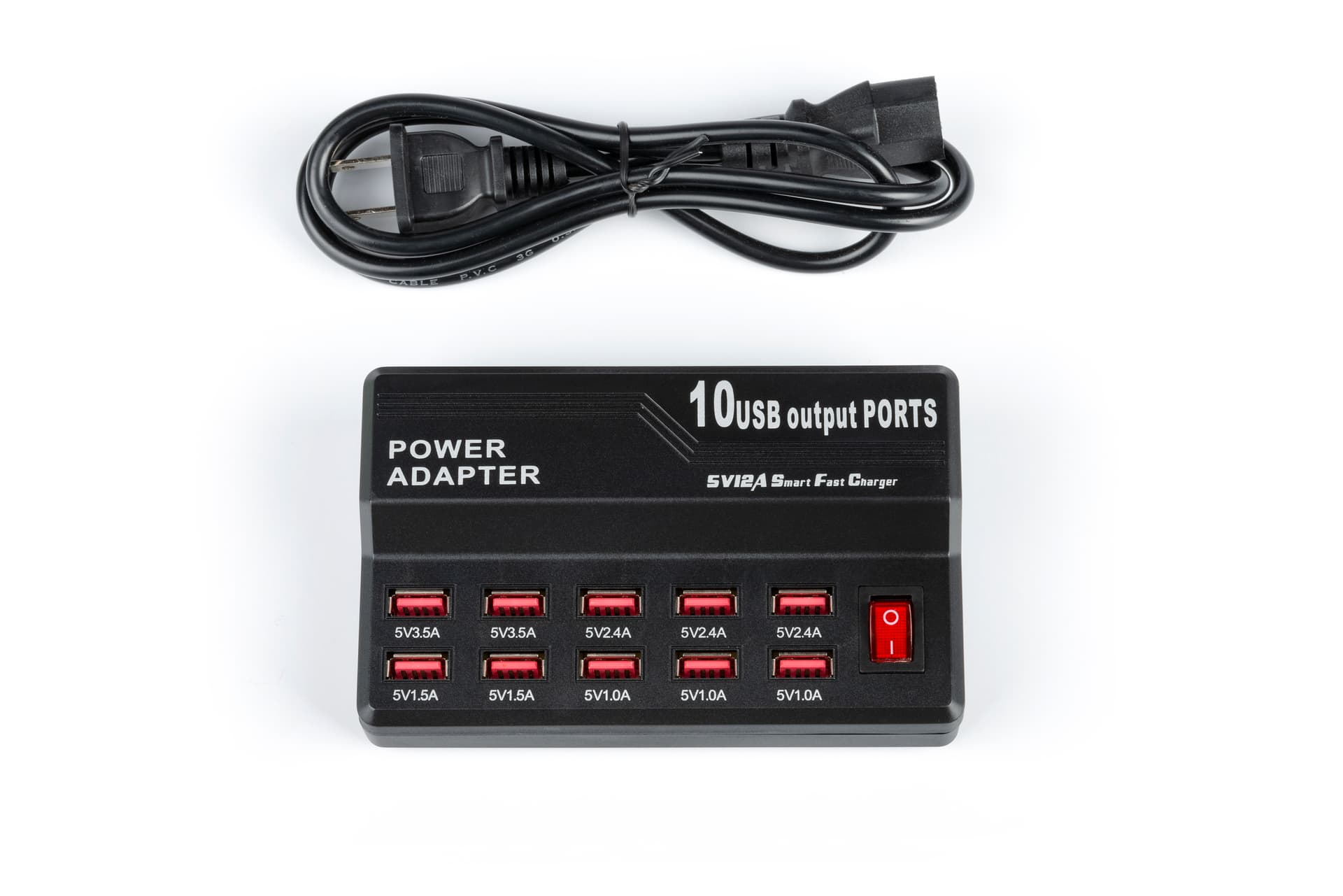 (10) Port AC/DC Charger - For Use With LED Menu Series | Displays2Go