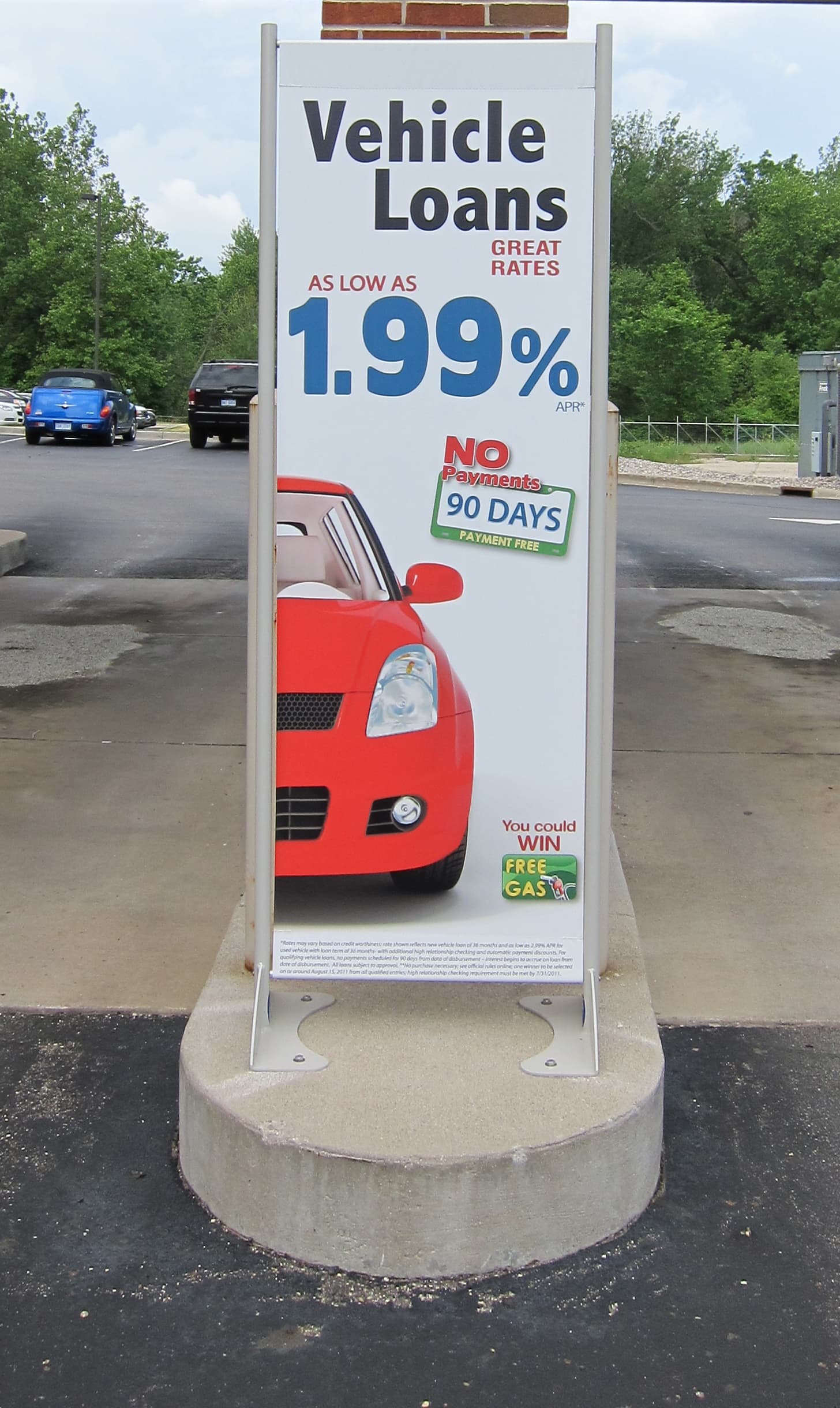 24” x 72” Gray Permanent Banner Stand | Single Sided Graphic | Displays2Go