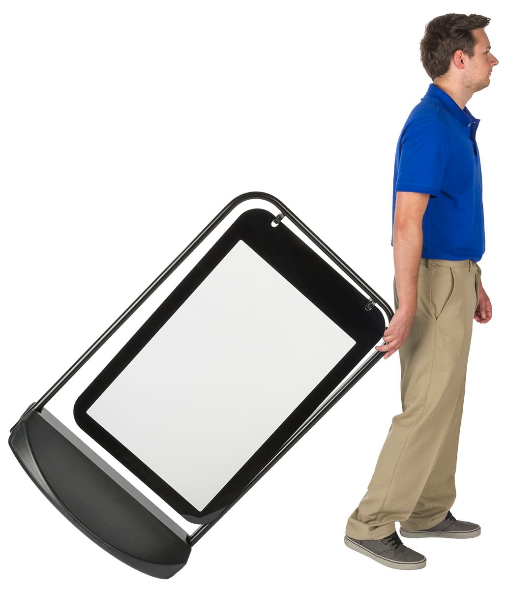 Swinging Pavement Sign | 2 Built-In Wheels | Displays2Go