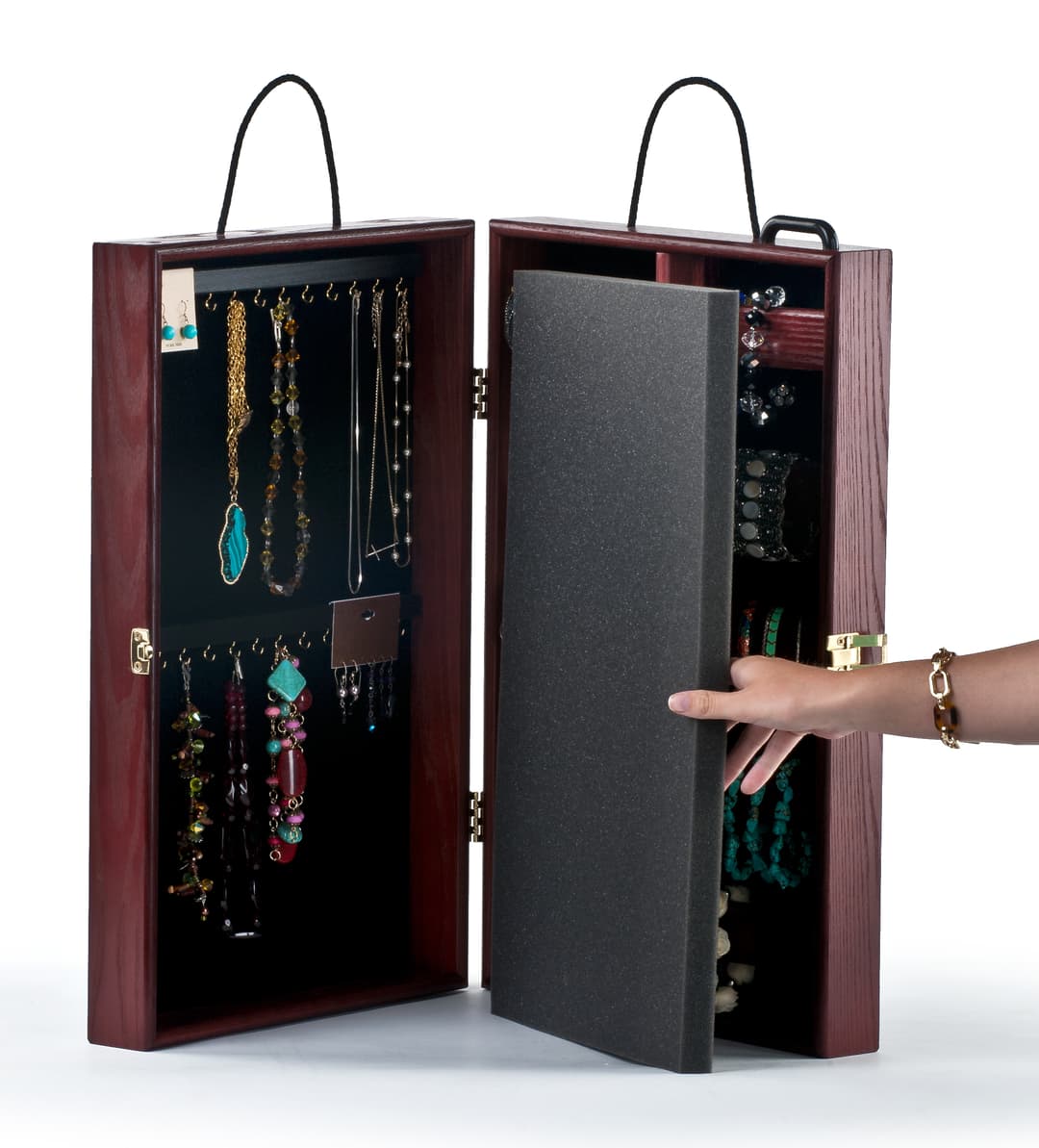 Portable Jewelry Display Case - Velvet Interior | Displays2Go