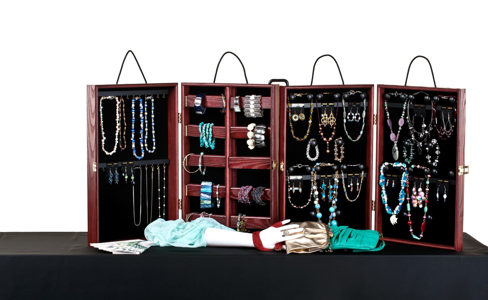 Portable Jewelry Display Case - Velvet Interior | Displays2Go