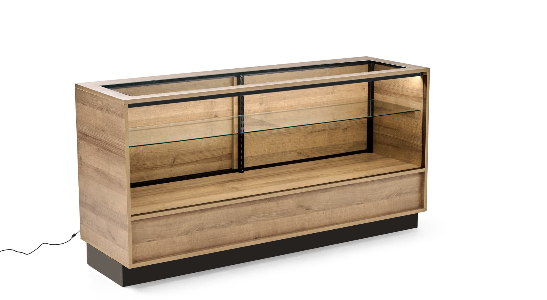Wooden Display Showcase | LED Lighting | Displays2Go
