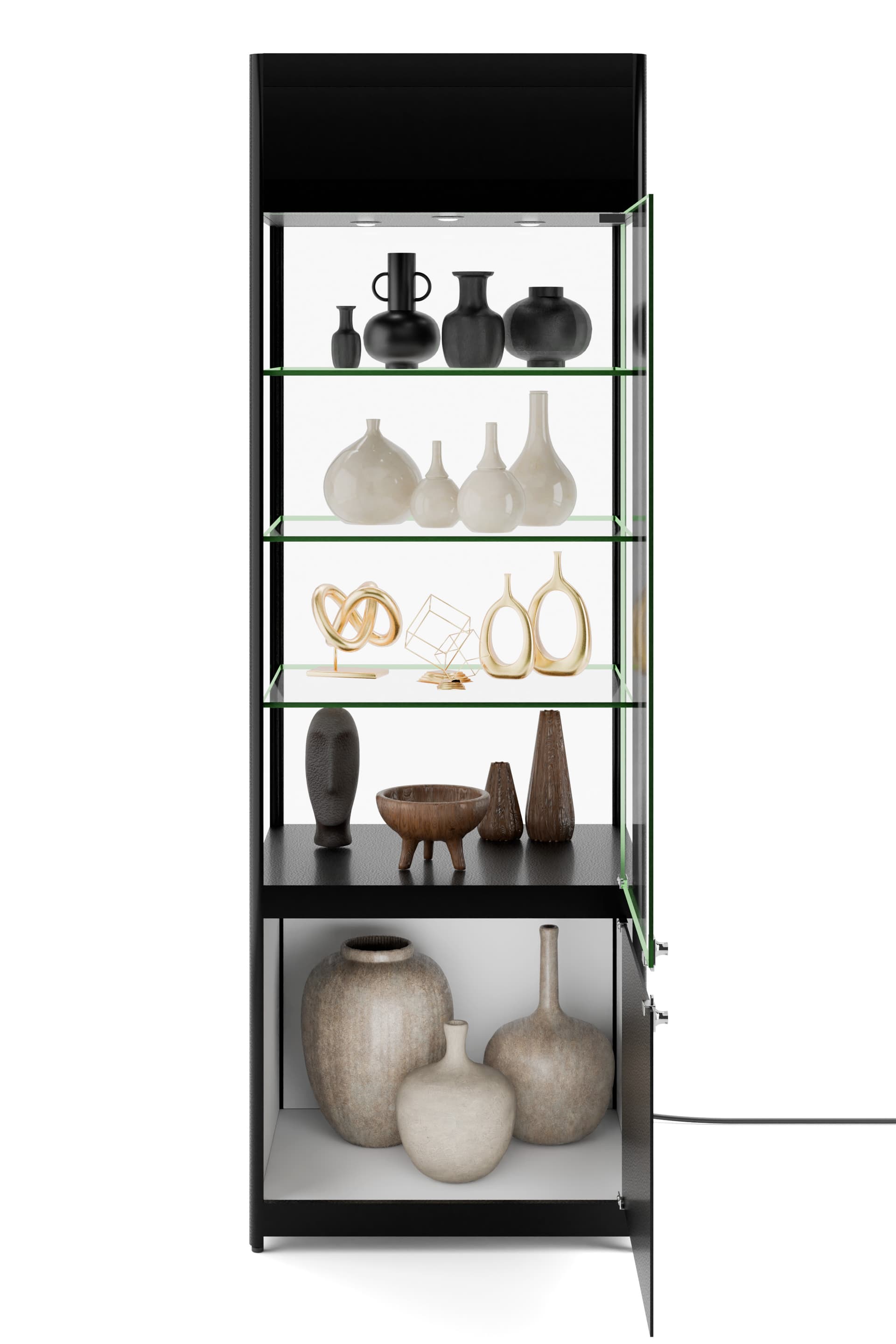 LED Retail Display Tower | Hinged Door with Lock | Displays2Go