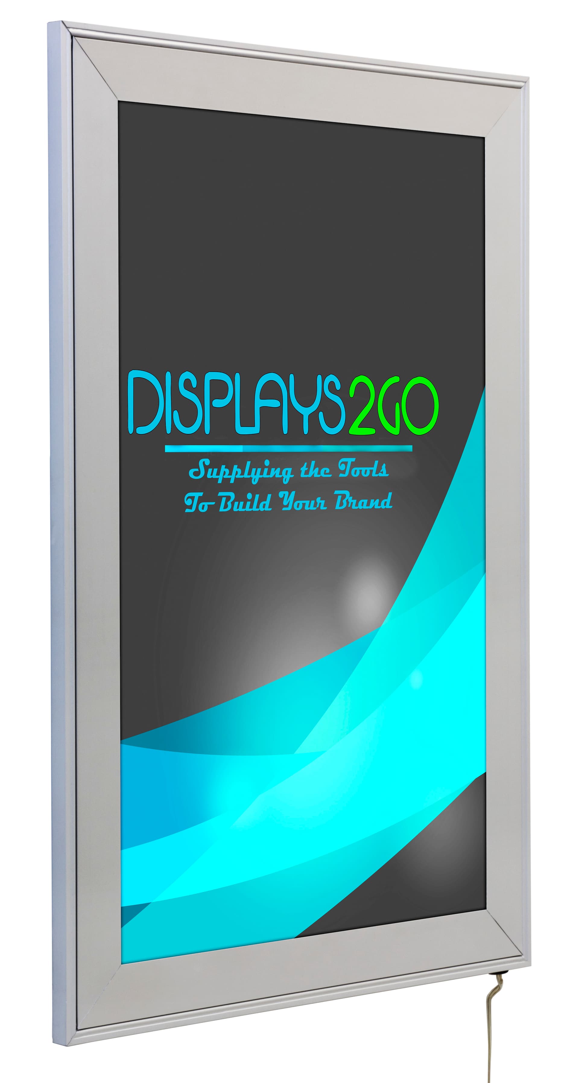 Silver Edge Lit Frame | Super Bright Light Guided Panel | Displays2Go