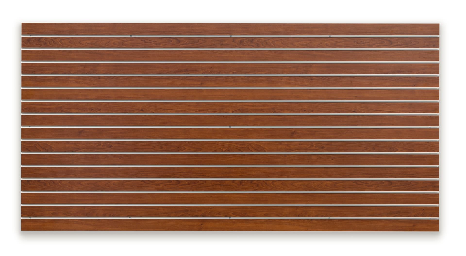 Cherry Finish Large Slotted Wall Board Panel | 4’h x 8’w | Displays2Go
