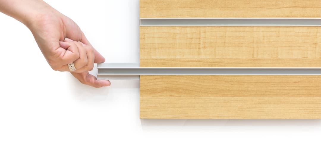Large Maple Slot Wall Panel Board | 4’h x 8’w | Displays2Go