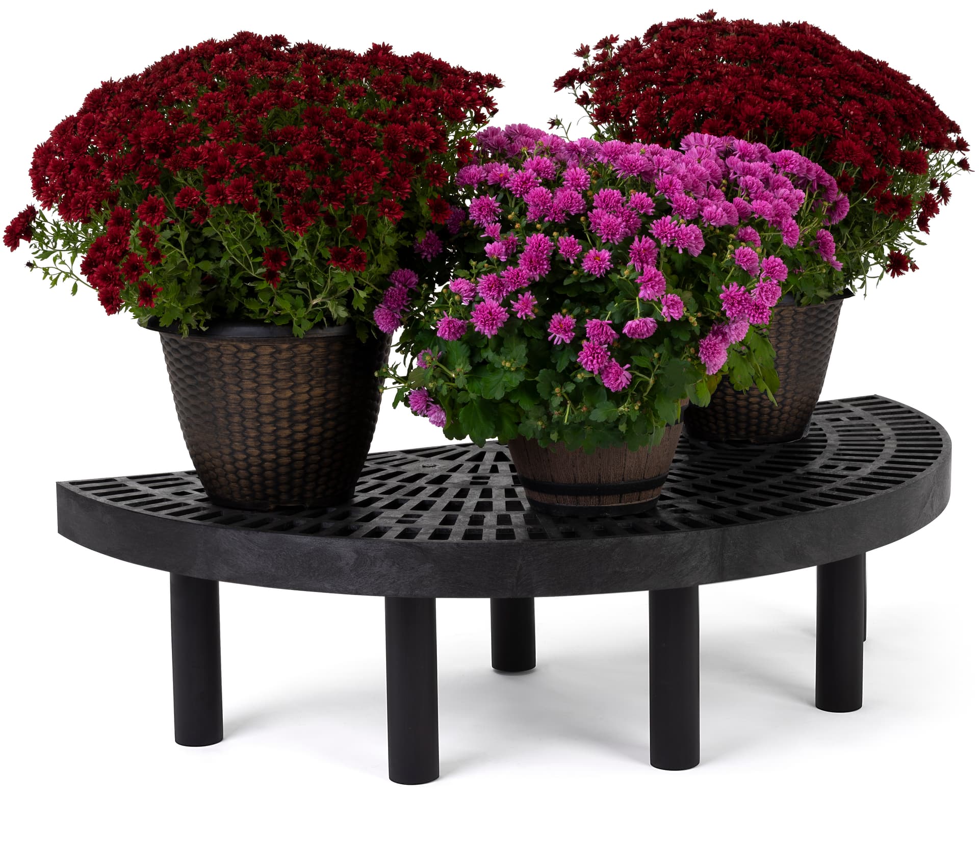 Single Level Half Round Endcap Display | Weatherproof Build | Displays2Go