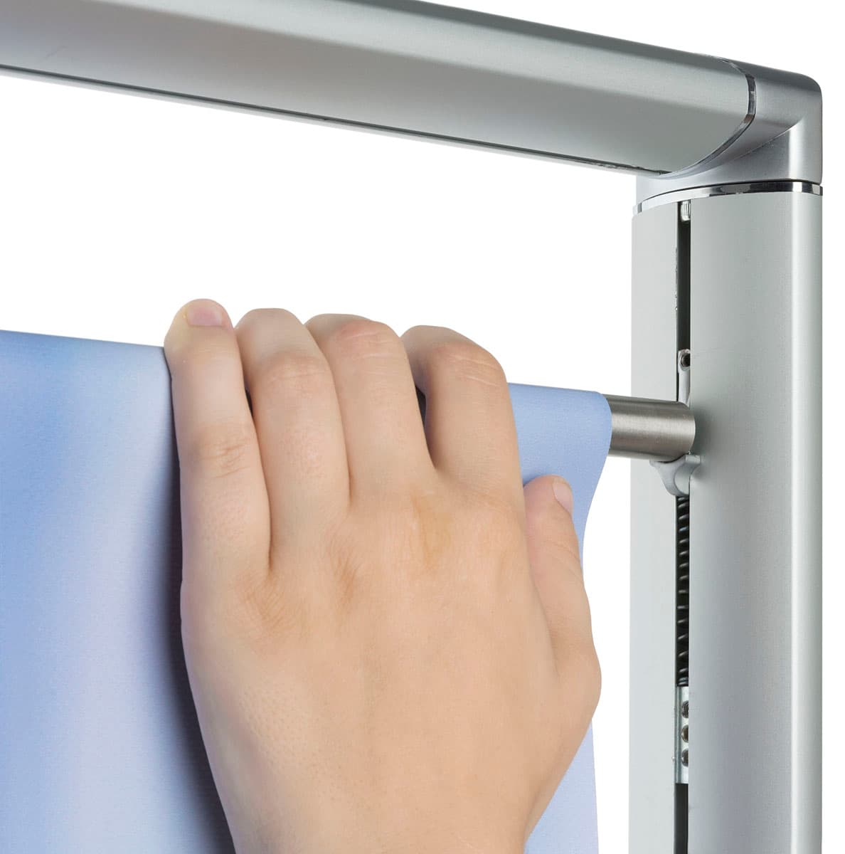 Banner Stand with Literature Shelves | Double Sided | Displays2Go
