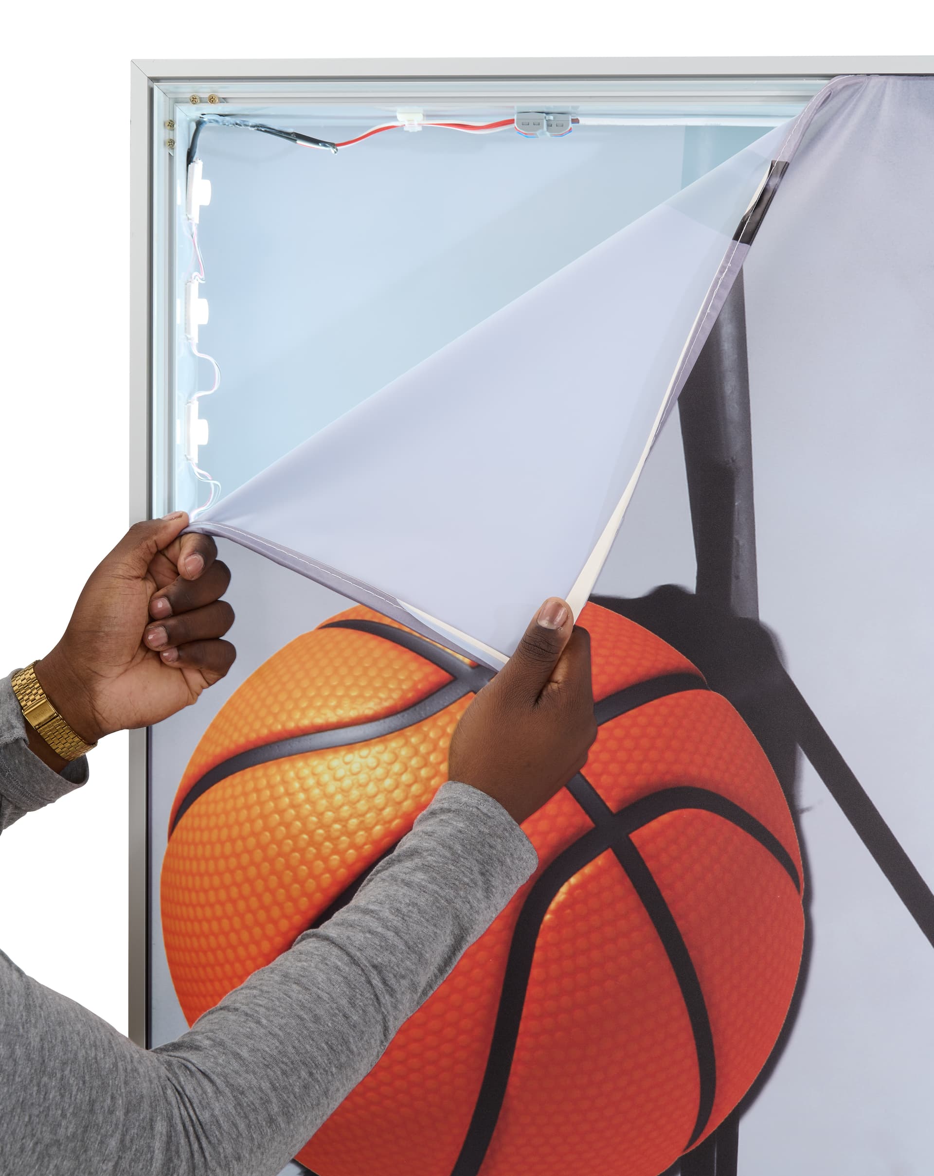Solar Light Box Banner Stand | Custom SEG Graphics | Displays2Go