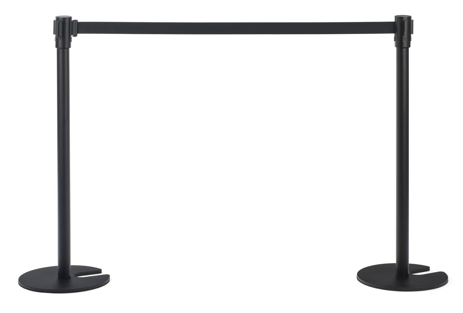 Black Stackable Stanchion | 6.5’ Retractable Belt | Displays2Go