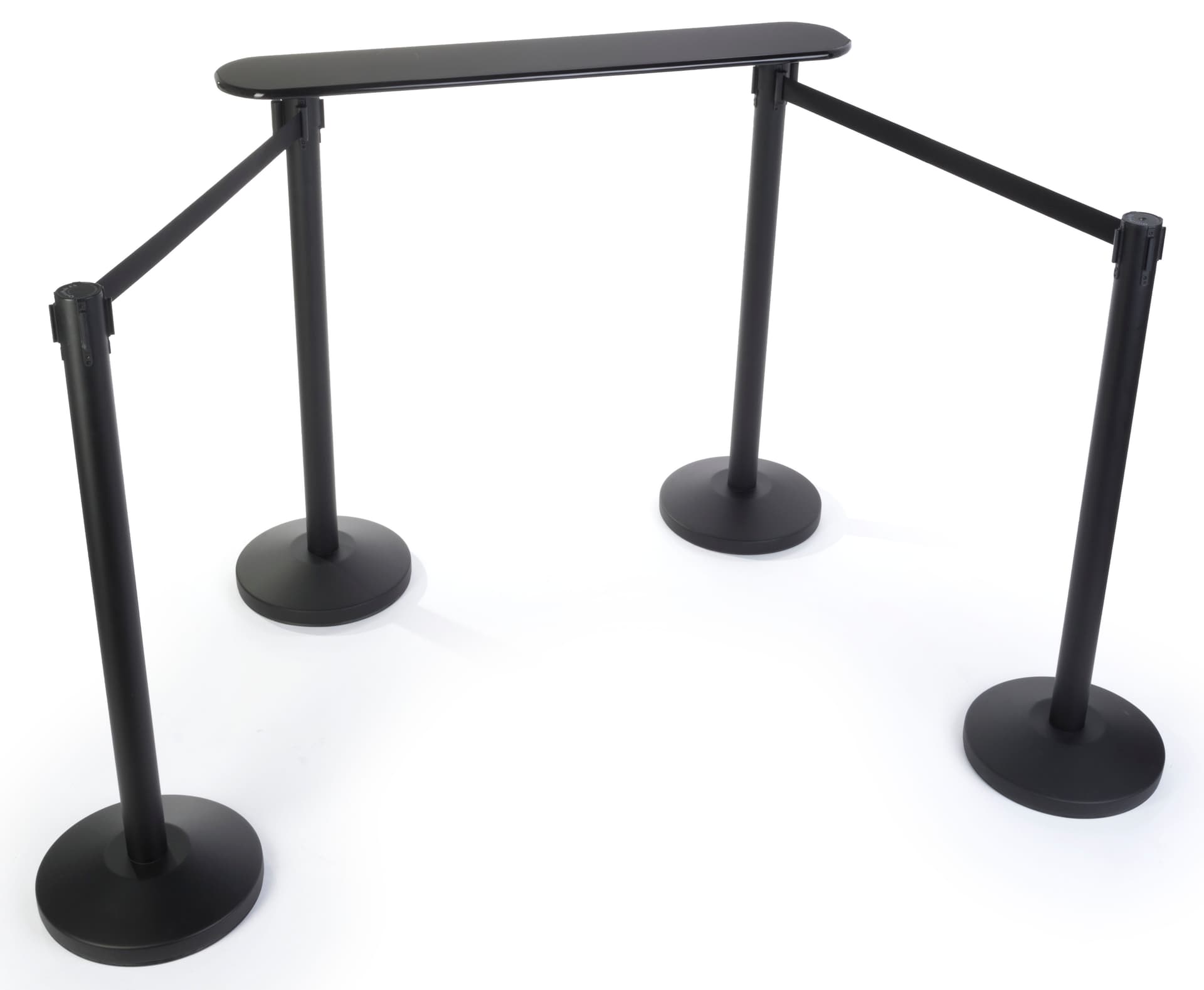 Queue Line Writing Surface with Stanchions | 4 Retractable Belts ...