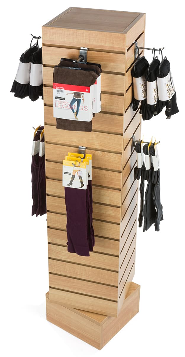 Rotating Slatwall Gondola | MDF Wood Panel & Base | Displays2Go