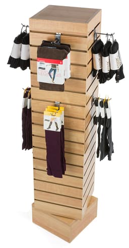 Rotating Slatwall Gondola | MDF Wood Panel & Base | Displays2Go