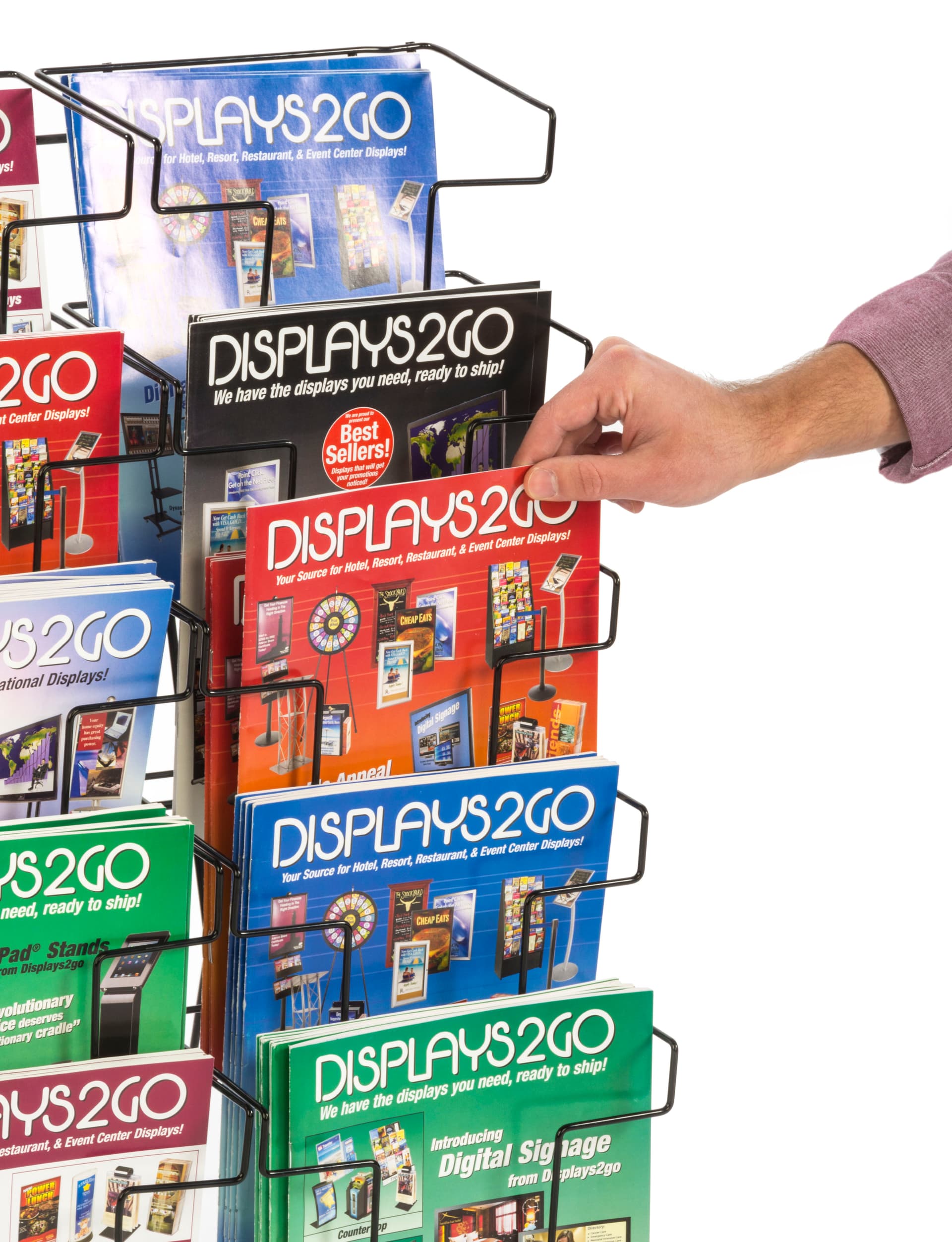 Metal Wire Magazine Holder | Fits 8.5” x 11” Literature | Displays2Go