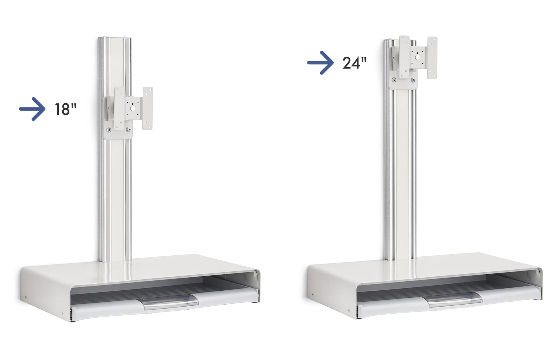 Monitor and Keyboard Wall Mount | Retractable Keyboard Tray | Displays2Go