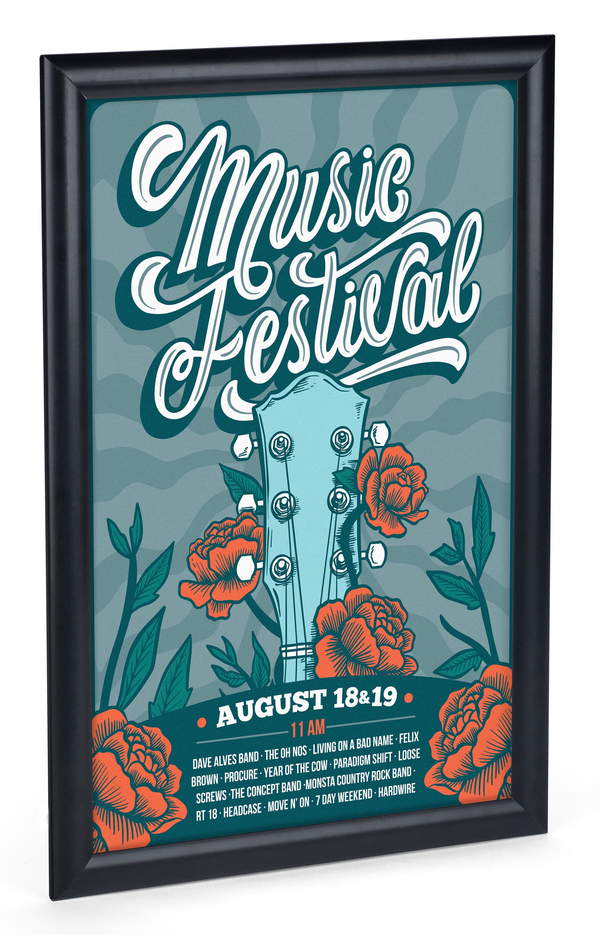 11 x 17 Black Snap Together Frame | Quick-Change Design | Displays2Go