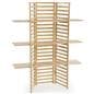 Wooden Display Rack | 3-Tier Folding Panels in Natural Pine | Displays2Go